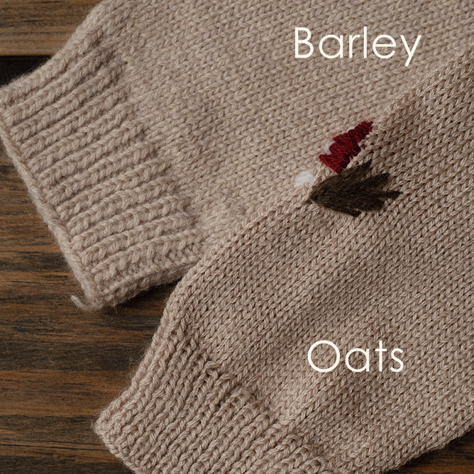 Wildflower Sweater – Barley | Hand-embroidered merino wool sweater