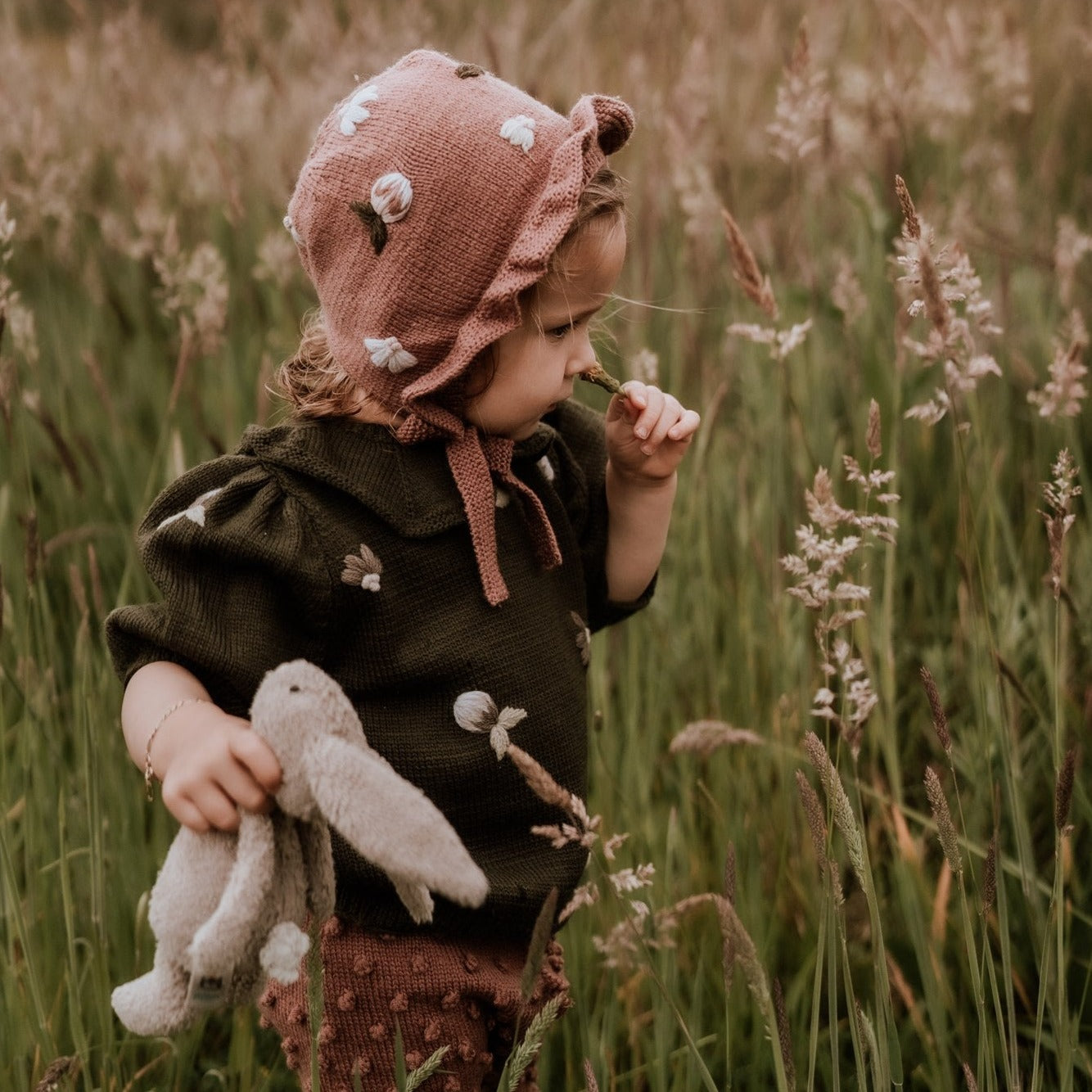 Little Buds bonnet - Blush